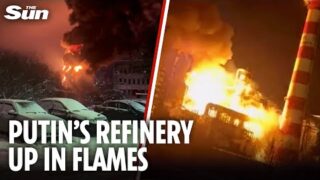 Massive fire erupts as Ukraine DESTROYS Russia’s Tuapse oil refinery ...